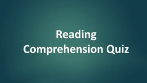 Reading Comprehension For Competitive Exams With Answers