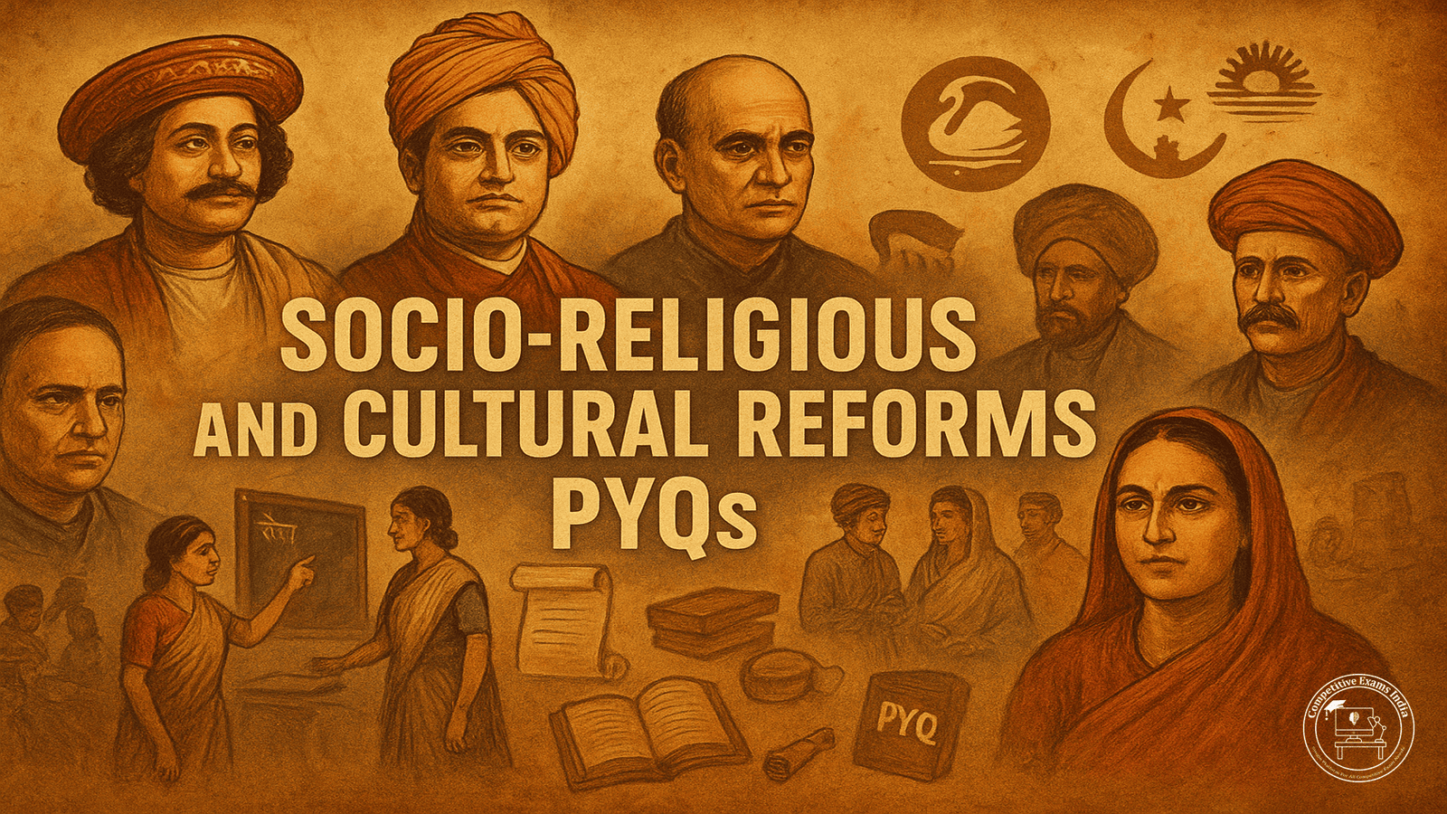 Top 50 Socio-Religious and Cultural Reforms PYQs in Telugu and English ...