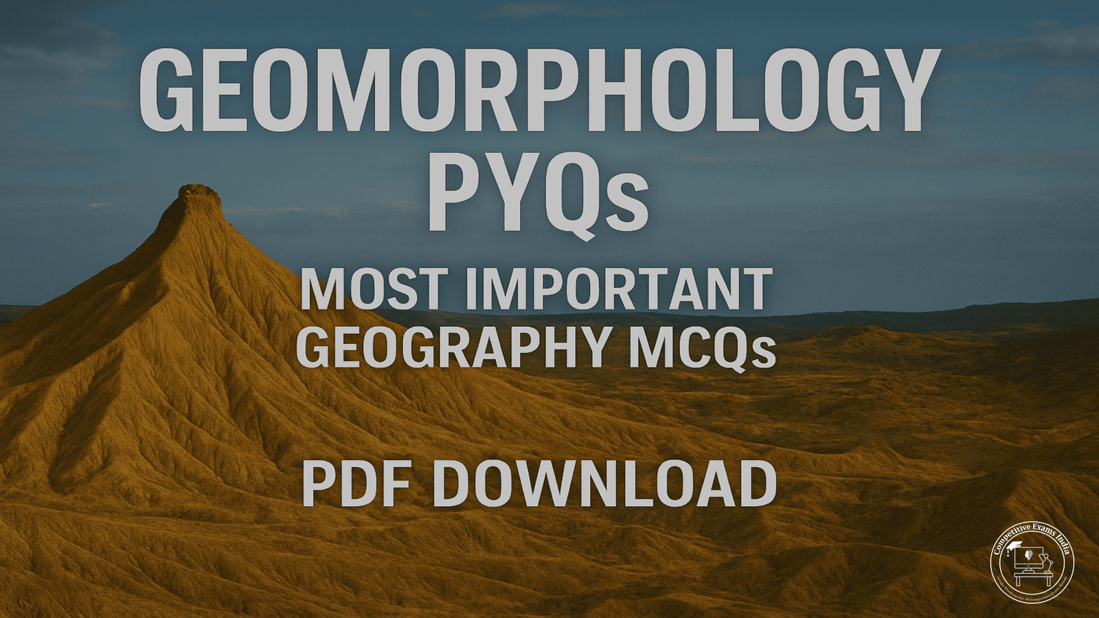 Top 35 Geomorphology PYQs PDF Download | Telugu + English | World ...