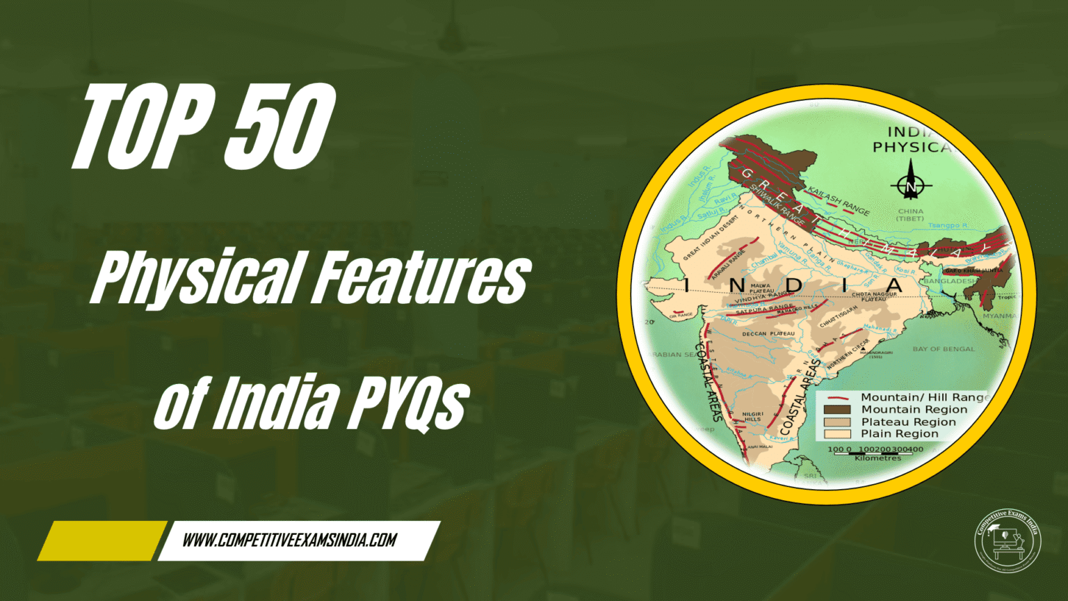 Top 50 Physical Features of India PYQs In Telugu and English | Indian ...