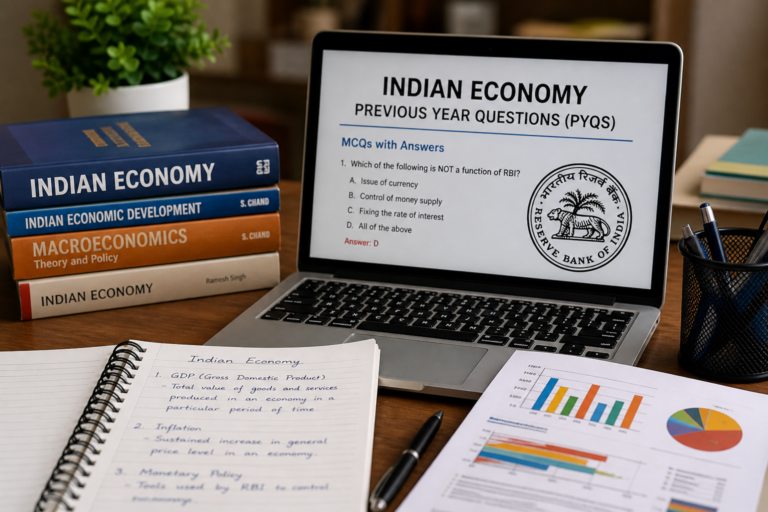 Top 300+ Indian Economy PYQs (UPSC, SSC, APPSC) – MCQs with Answers ...