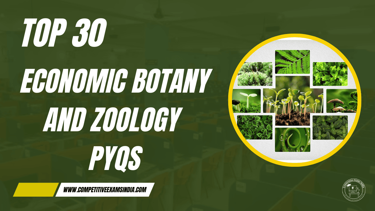 Top 30 Economic Botany and Zoology PYQs | Biology MCQs Online Quiz