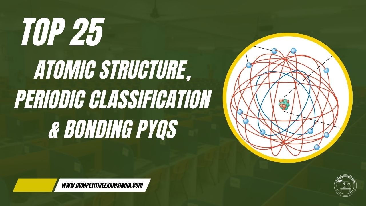 Top 25 Atomic Structure, Periodic Classification & Bonding PYQs in ...