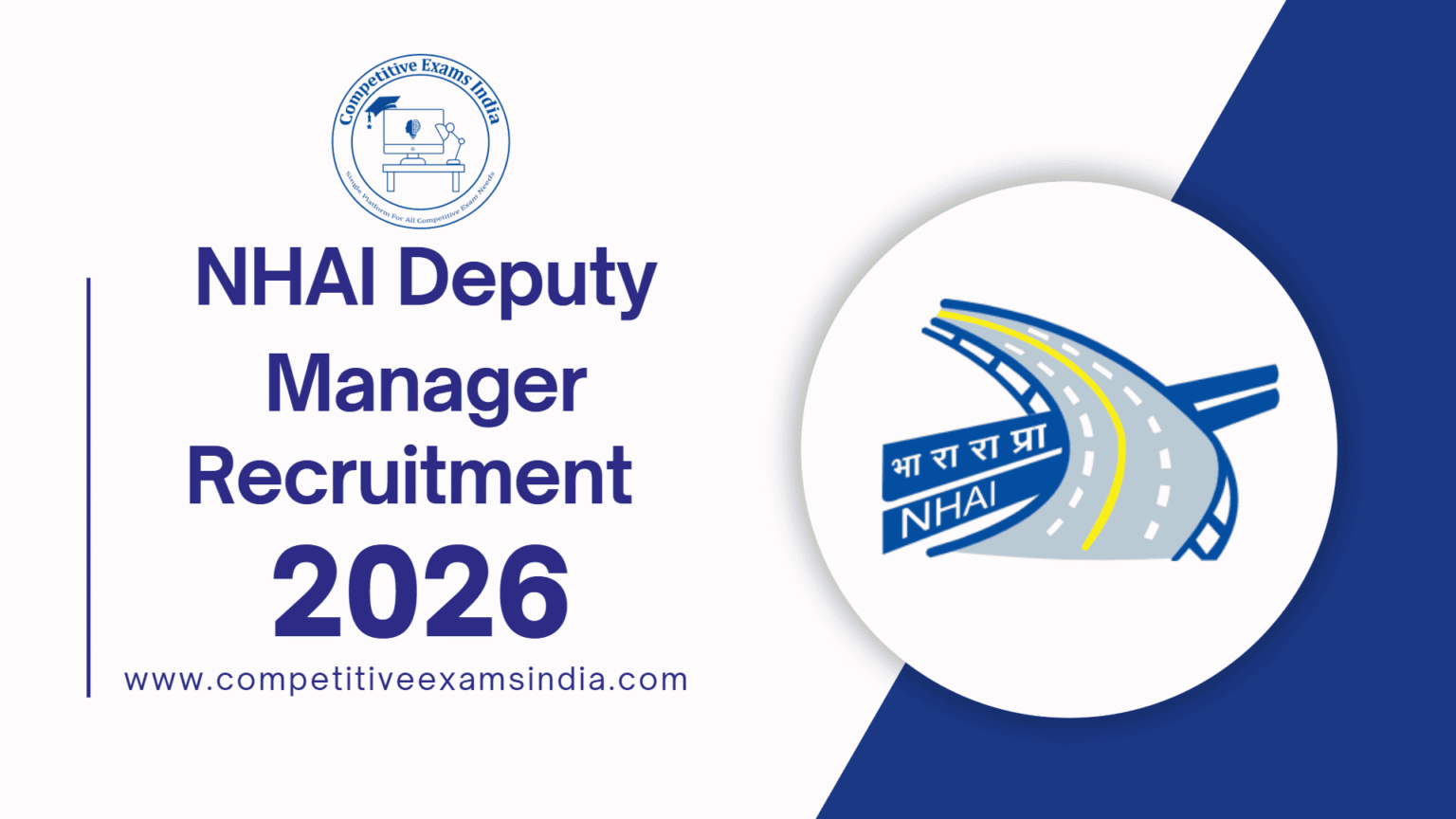 NHAI Deputy Manager Recruitment 2026 (Technical) | Application Direct ...