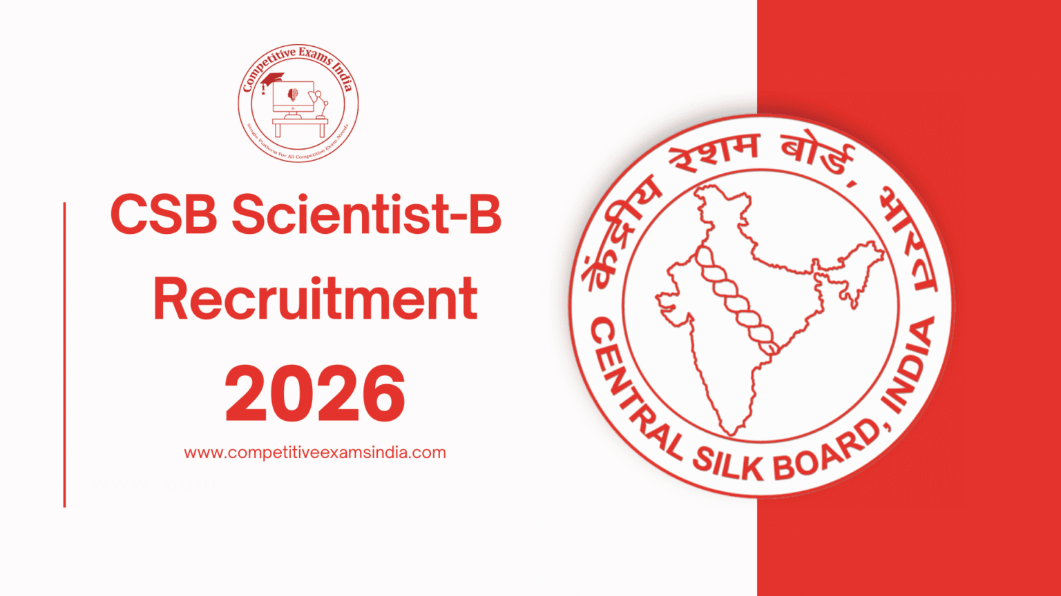Central Silk Board Scientist-B Recruitment 2026 | Apply Online for 28 ...