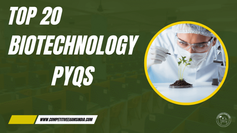 Top 20 Biotechnology PYQs | Biology MCQs Online Quiz