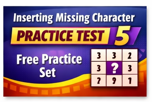 Inserting Missing Character Practice Test 5 | Reasoning for Railway, SSC