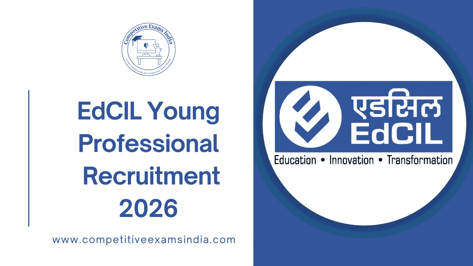 EdCIL Young Professional Recruitment 2026 | Apply Now
