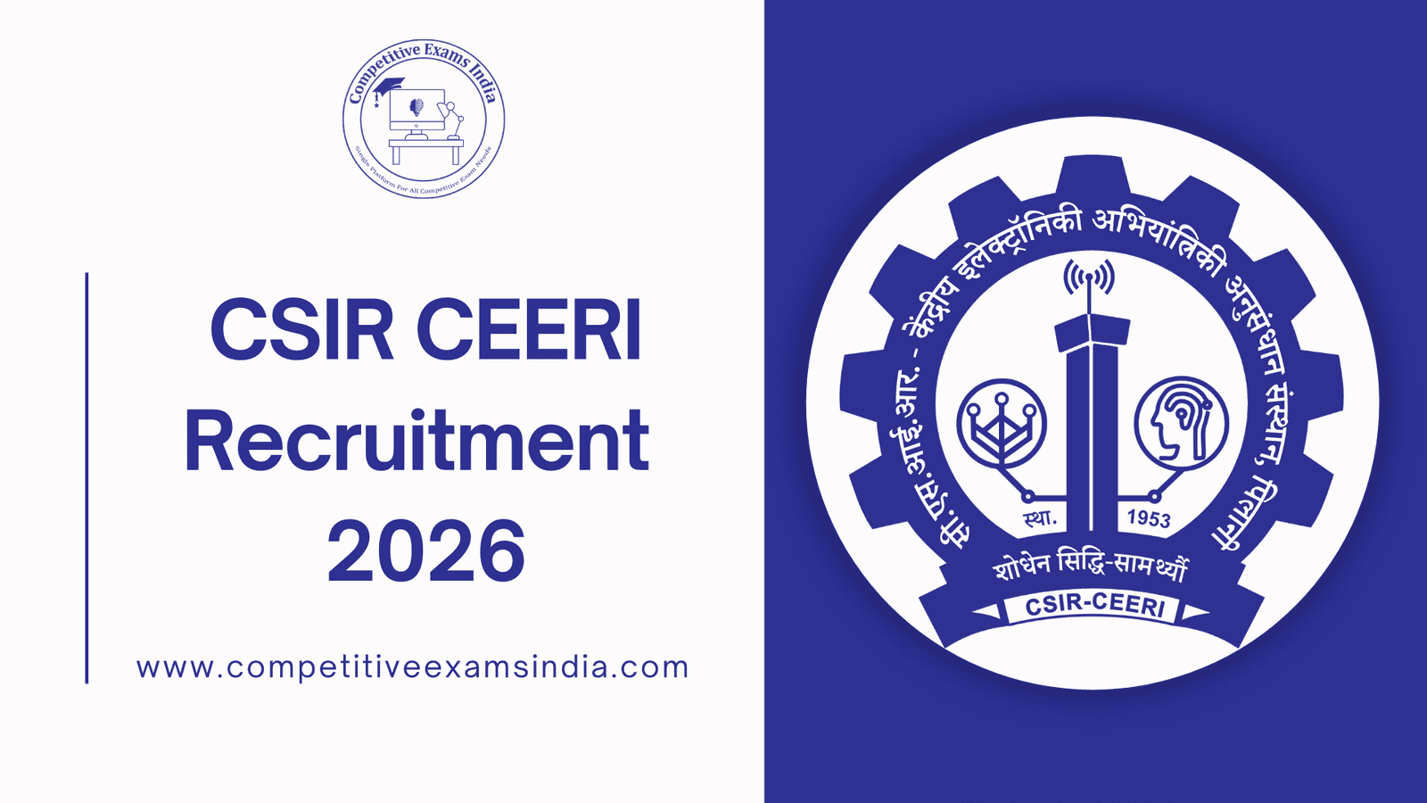 CSIR CEERI Recruitment 2026 Notification Out | 16+ Project Staff Posts ...