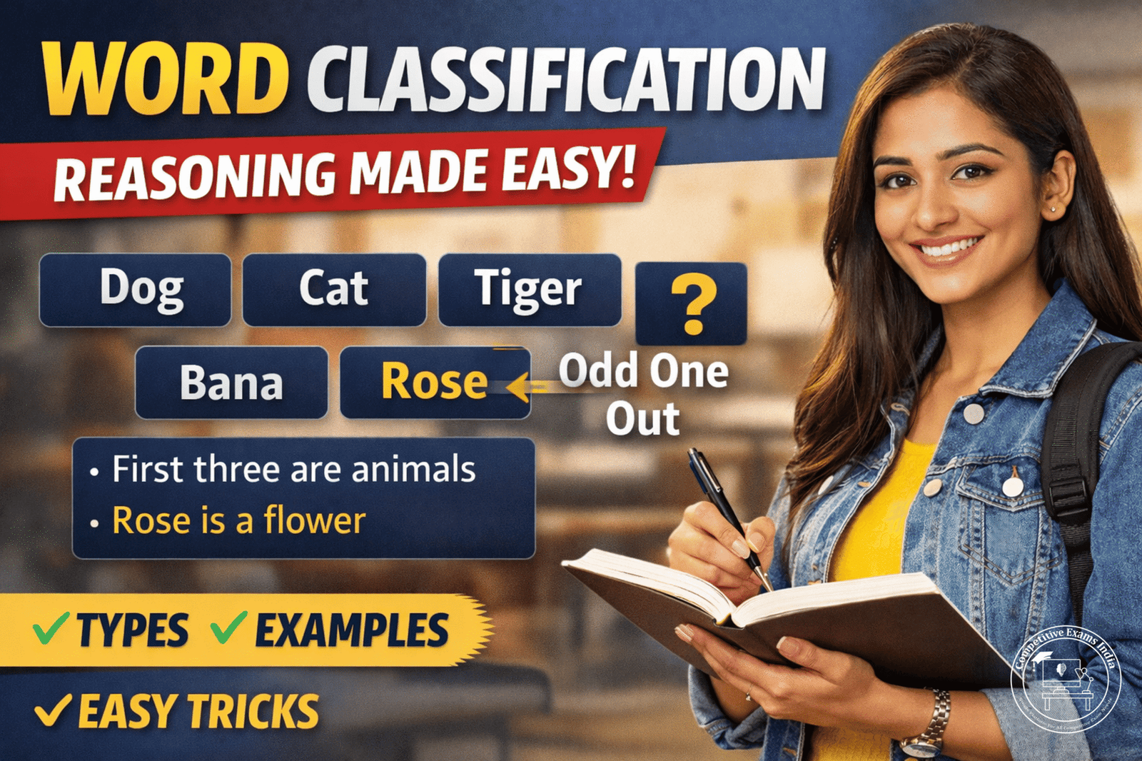 Word Classification in Reasoning – Odd One Out Questions for ...