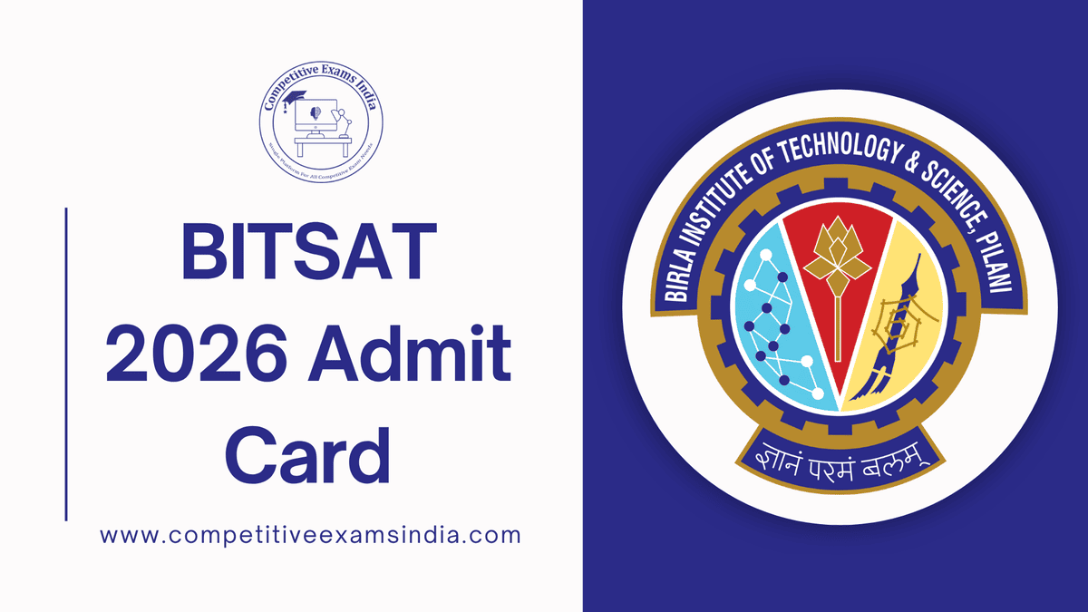 BITSAT 2026 Admit Card Released: Download Hall Ticket, Exam Dates and ...