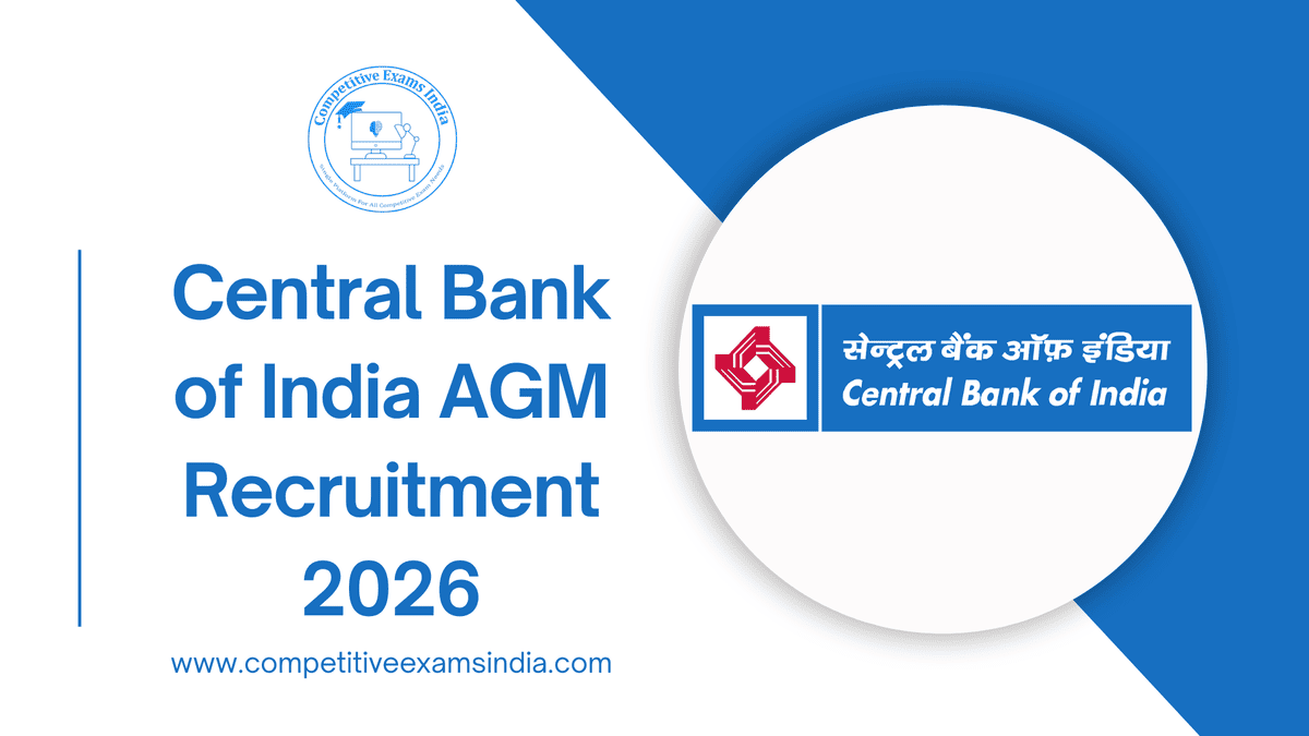 Central Bank of India AGM Recruitment 2026 | Apply Online for 15 ...