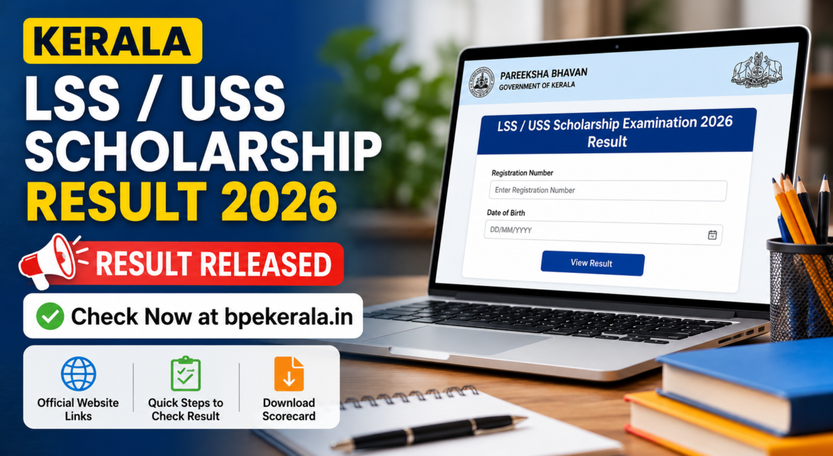 Kerala LSS Result 2026 Live USS Scholarship Results Available ...