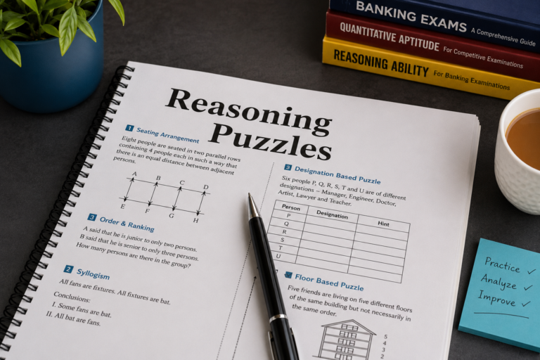 50+ Reasoning Puzzles with Answers | Types, Tricks & Practice Quizzes