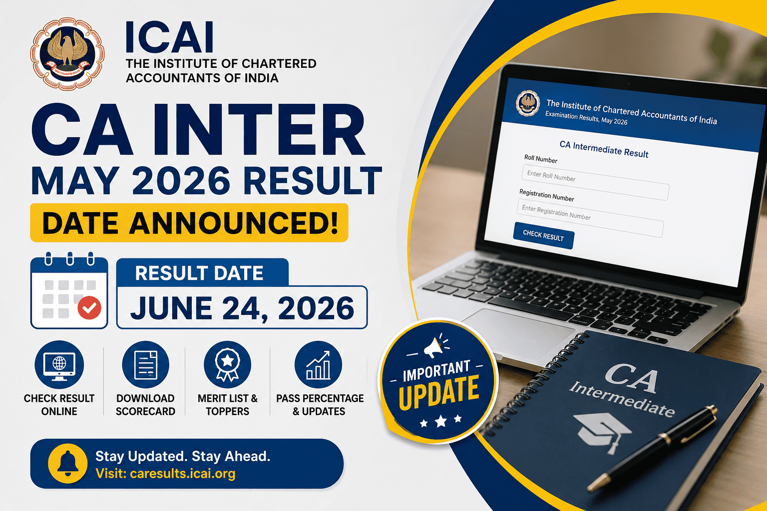 ICAI CA Inter May 2026 Result Date Announced: Check Release Time ...